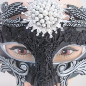 Feminized Black N Silver Gladiator Mask - Etsy