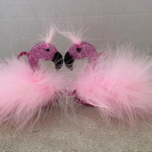 Maribou Feathered Pastel Pink Flamingo Mock Glasses - Etsy