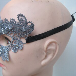 Silver Lace Mask With Crystal Stars & Faceted Crystals - Etsy