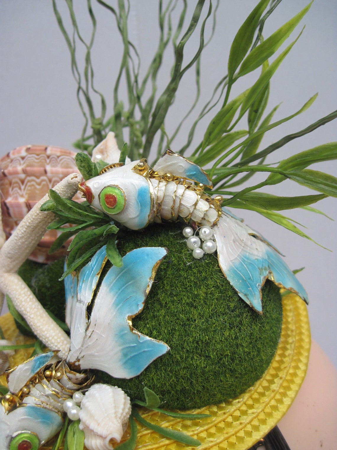 Mermaid Headpiece With Star Fish Cloisonne Fish Sea Shells | Etsy