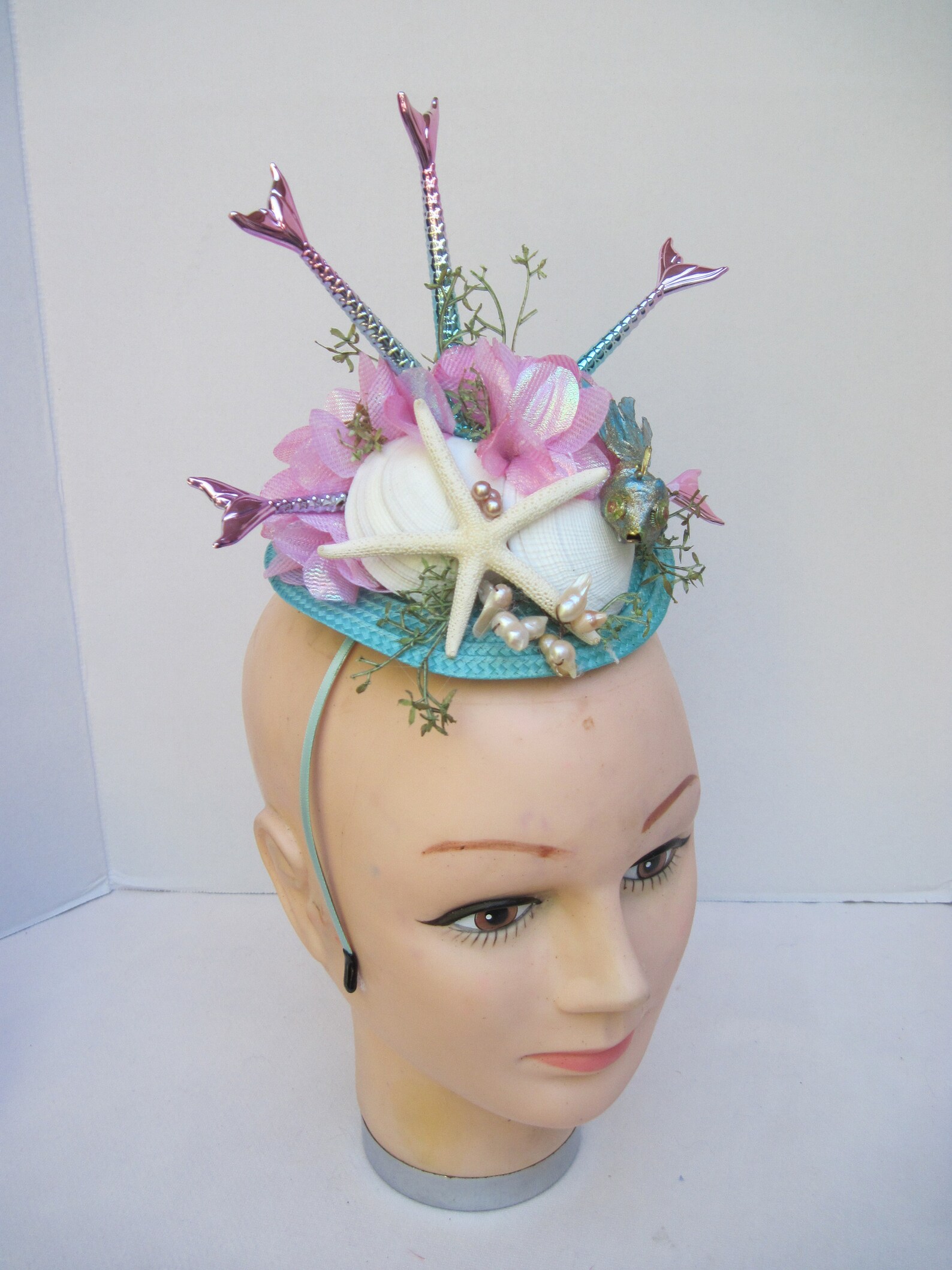 Diving Mermaids Headpiece With Star Fish Cloisonne Fish Sea - Etsy