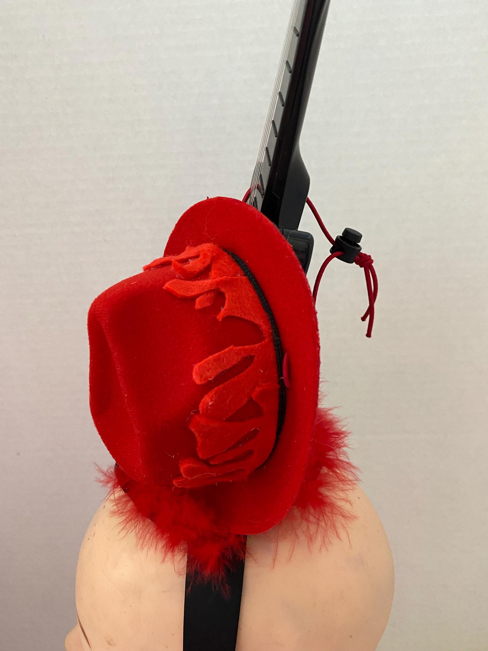 Guitar & Red Flaming Hat Fascinator - Etsy