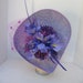 Lavender Purple Tear Drop Fascinator With Purple Iris & Millinery Netting - Etsy