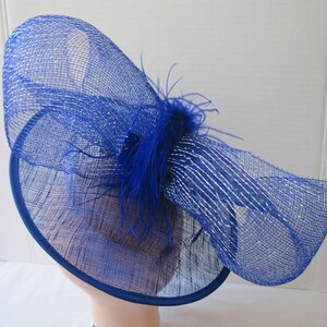 Lovely Blue Sinamay Hat With Jumbo Box & Ostrich Feathers - Etsy
