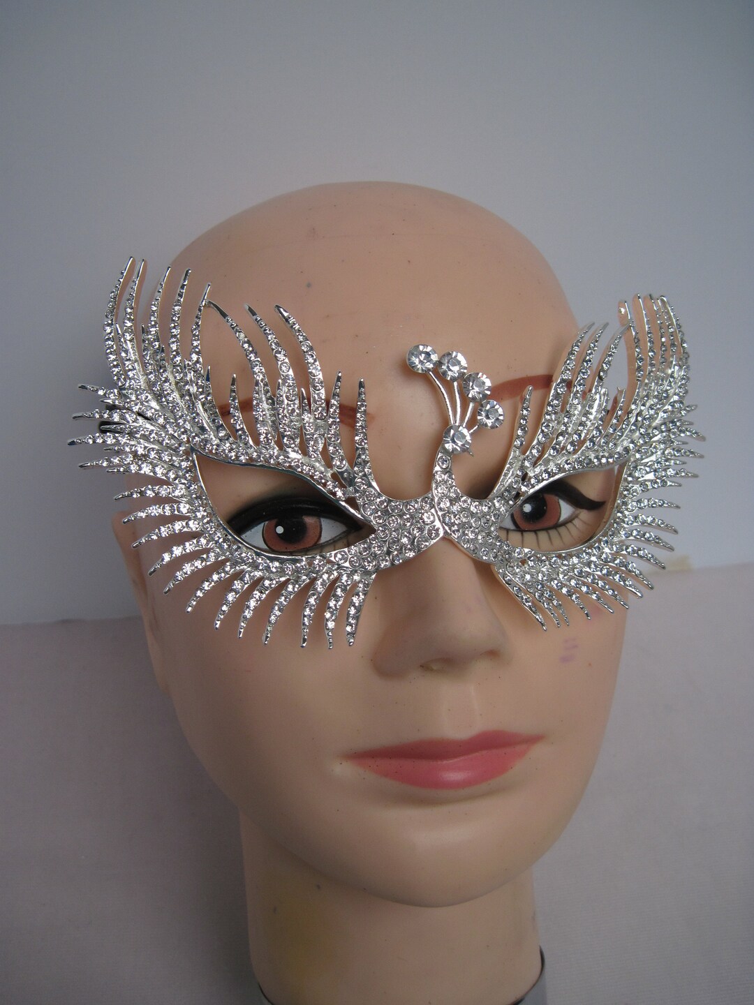 Crystal Peacock Half Mask - Etsy