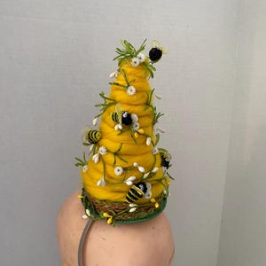 Small Buzzing Bee Hive Fascinator With Flowers & Bees - Etsy