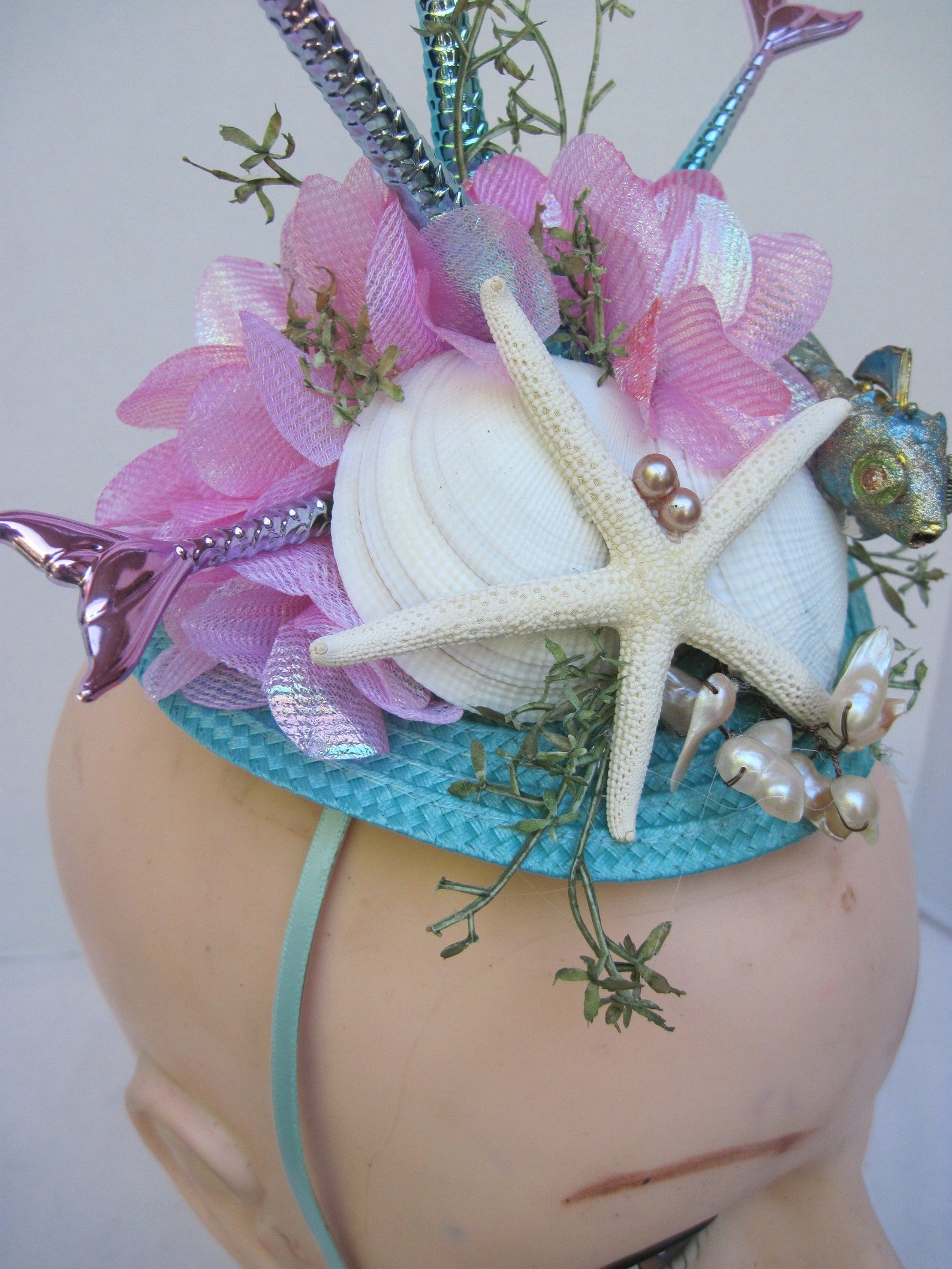 Diving Mermaids Headpiece With Star Fish Cloisonne Fish Sea - Etsy