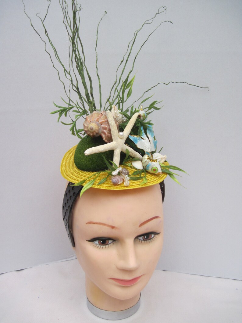 Mermaid Headpiece With Star Fish Cloisonne Fish Sea Shells | Etsy