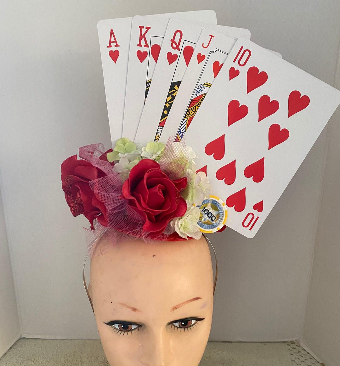 3 Card Poker Straight Flush Jumbo Card Fascinator - Etsy