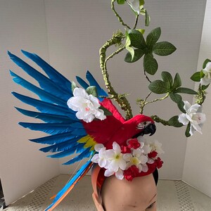 Jumbo Colorful Parrot Headpiece - Etsy