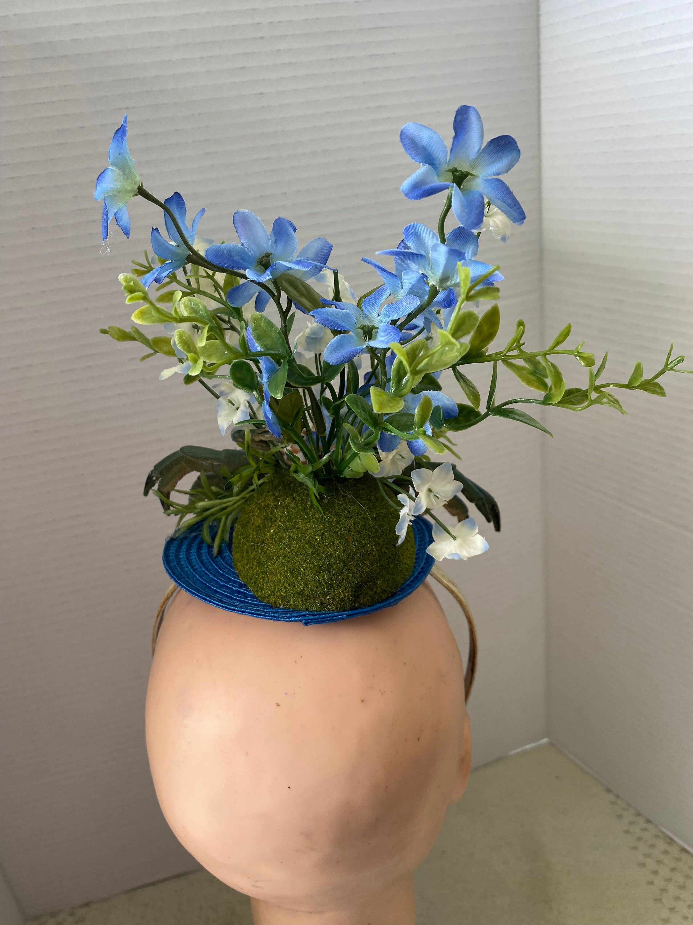Blue Crab Fascinator With Blue Flowers N Ocean Shells - Etsy