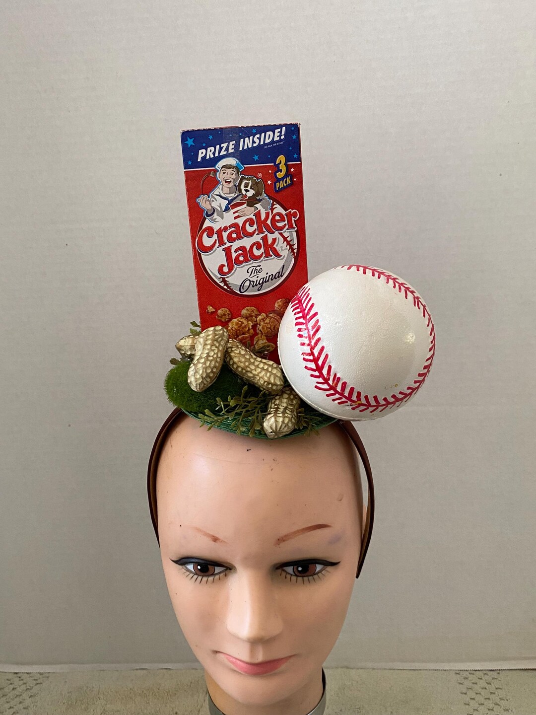 Baseball, Cracker Jacks & Peanut Fascinator - Etsy