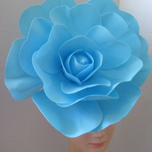 Elegant Extra Large Single Turquoise Flower Fascinator - Etsy