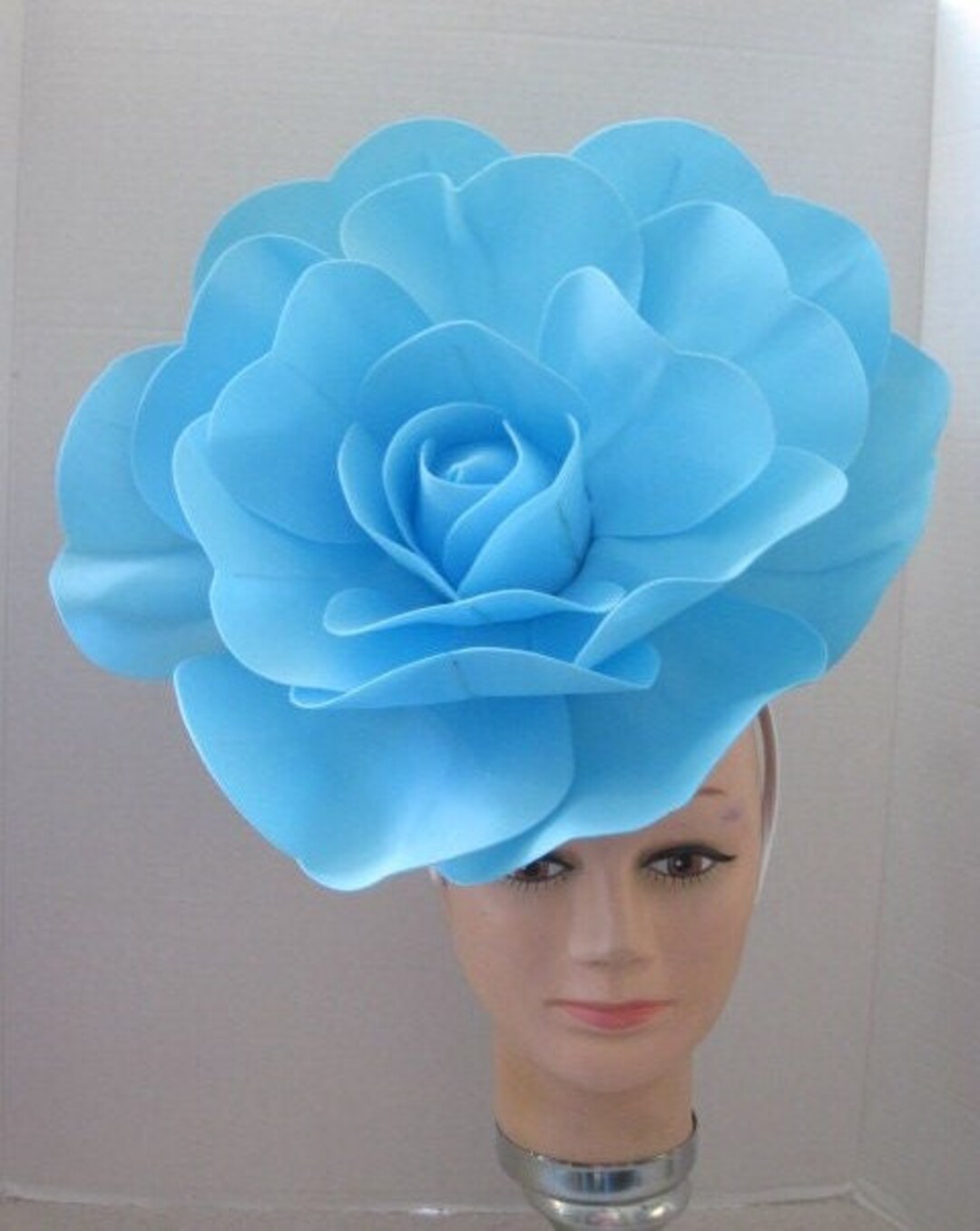 Elegant Extra Large Single Turquoise Flower Fascinator - Etsy