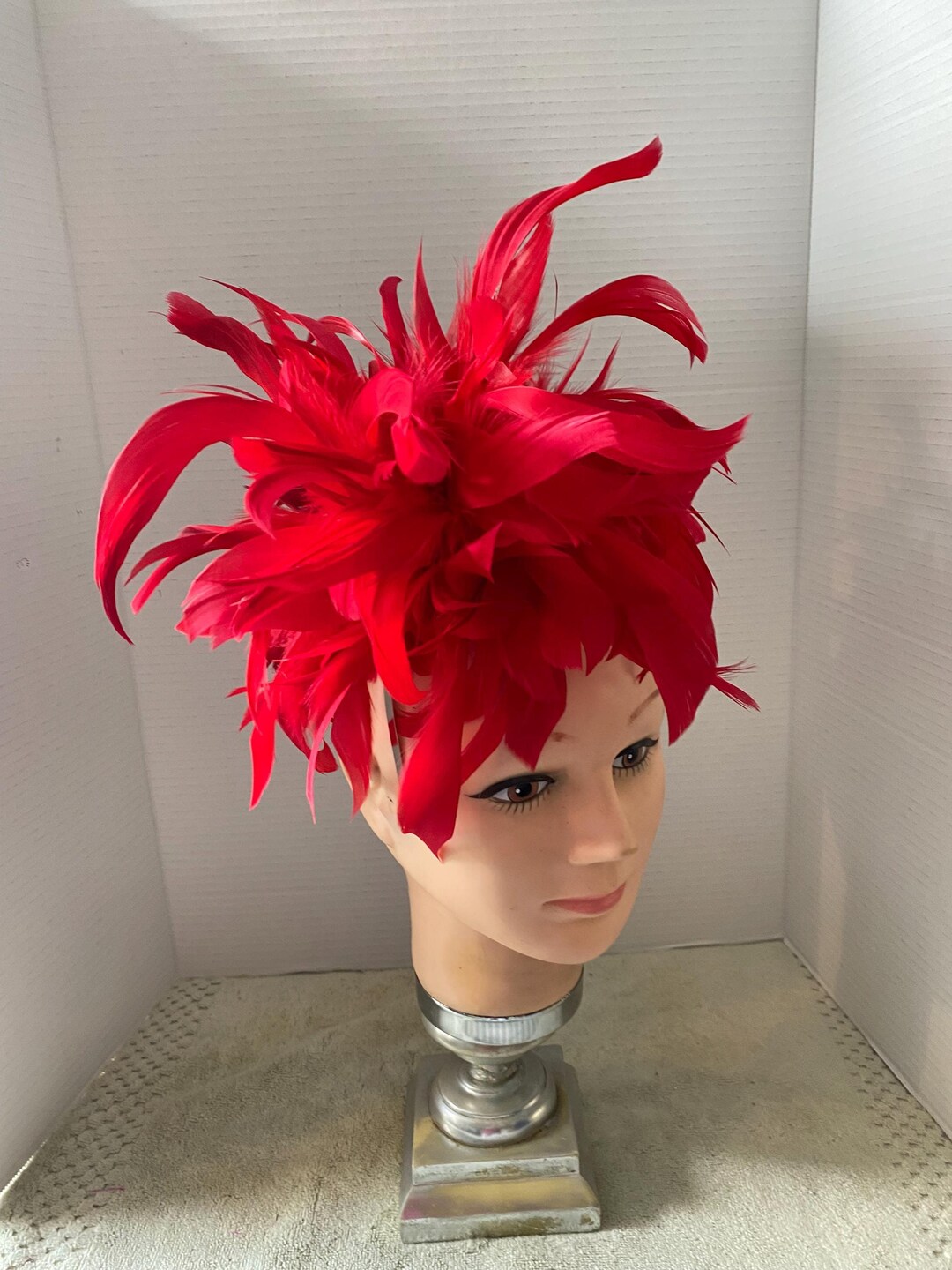 Red Spiky Feather Headpiece - Etsy