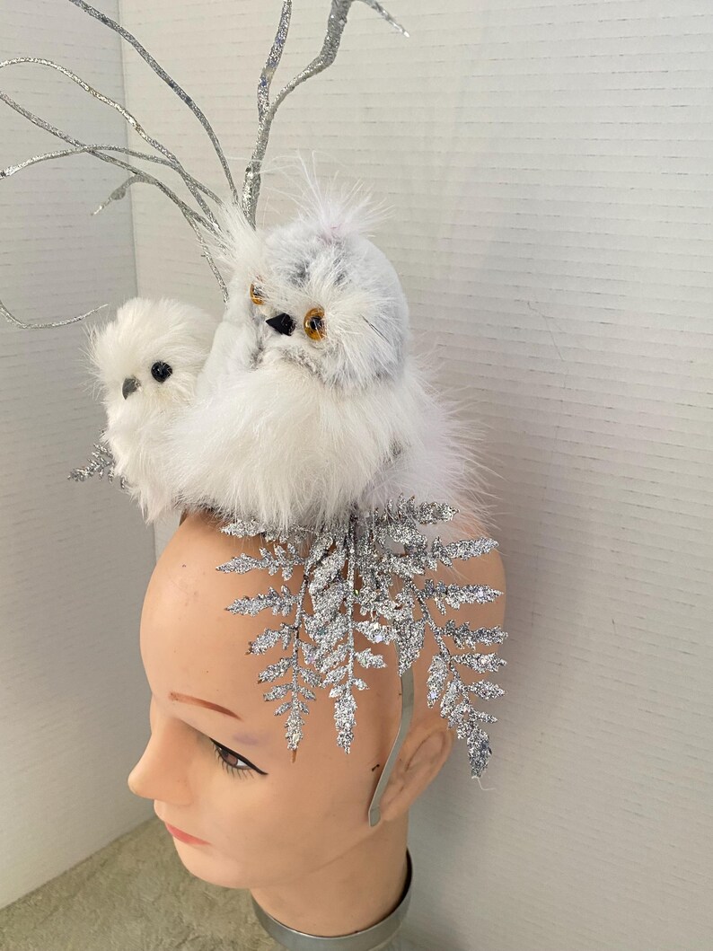 Fuzzy White Mom & Baby Owl - Etsy