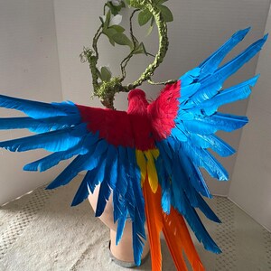Jumbo Colorful Parrot Headpiece - Etsy