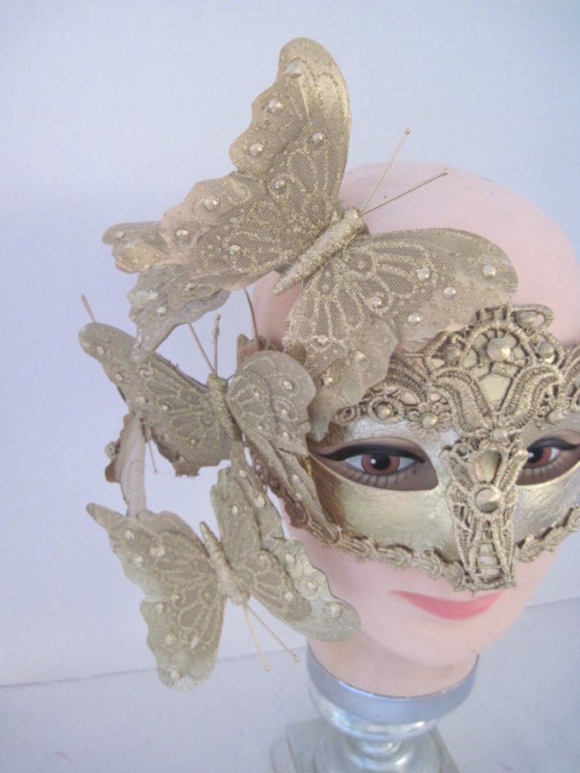 Gold Butterflies on a Gold Mask - Etsy