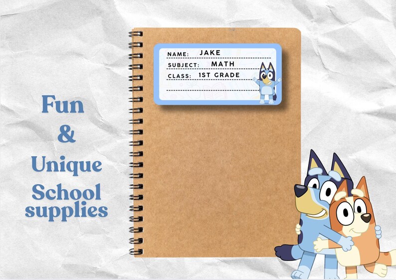 Printable Bluey School Timetable – Editable Schedule & Subject Labels ...