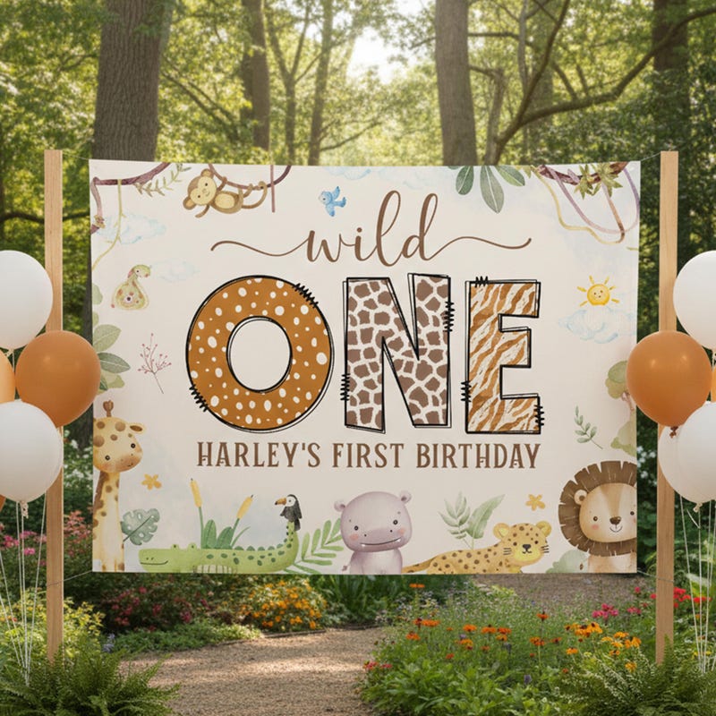 Zoo Birthday Banner - Etsy