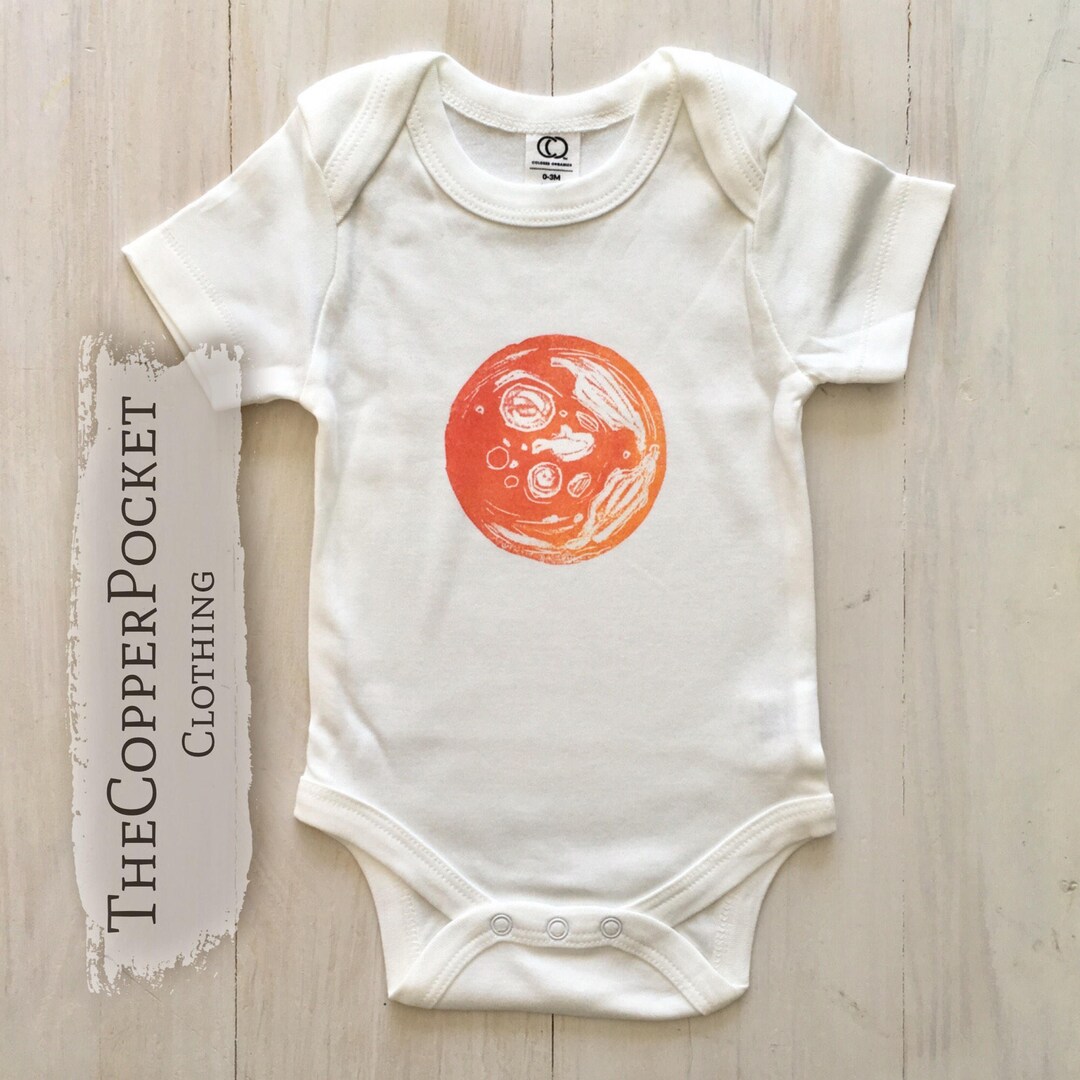 Moon Organic Baby Bodysuit Lunar Clothes Sky Star Solar Sky - Etsy
