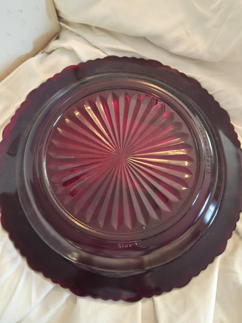 Vintage Avon Cape Cod Ruby Red Dinner Plate - Etsy
