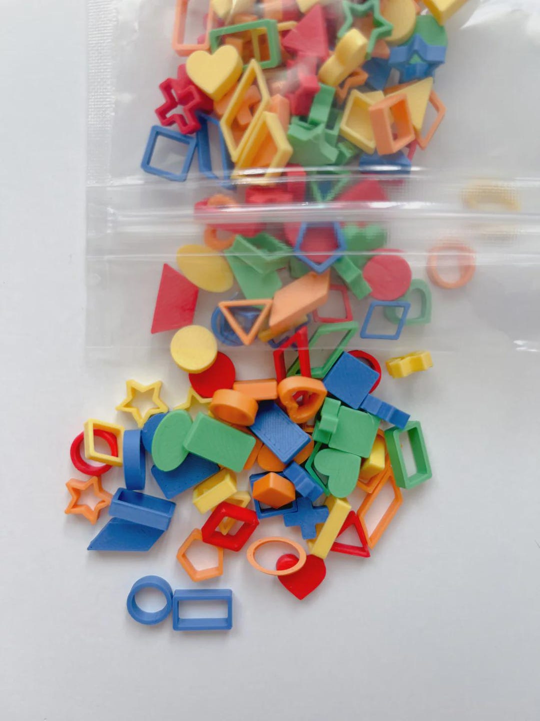 3D Printed Shape Sensory Bin Filler - Primary Colors - Shape ...