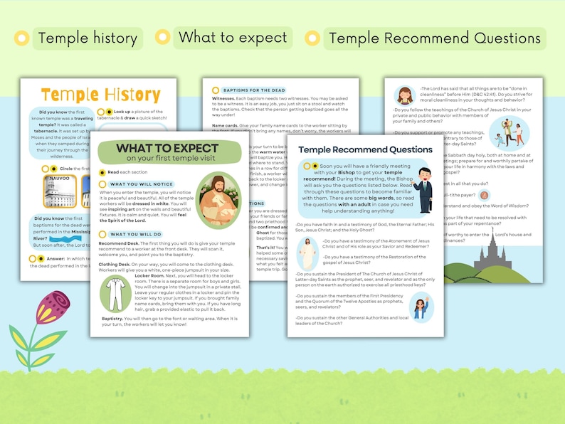 Temple and Priesthood Preview Preparation Booklet LDS Primary - Etsy