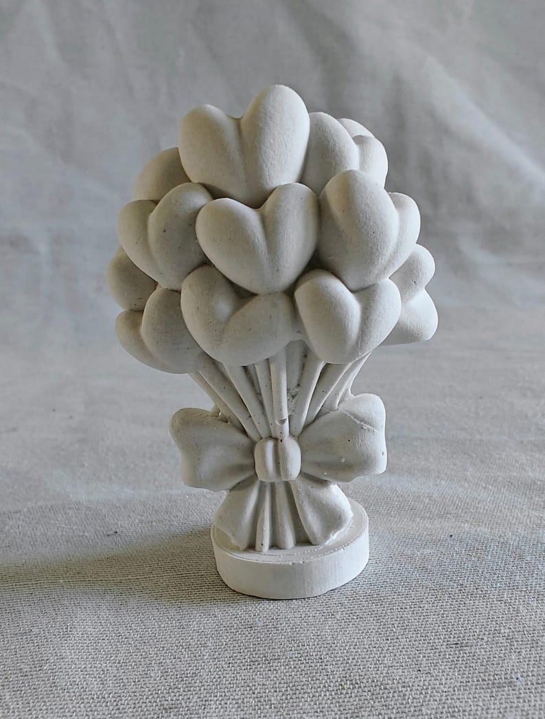 Bouquet De Cœurs En Plâtre à Peindre – Sujet Décoratif Saint-valentin – Activité Créative DIY ...