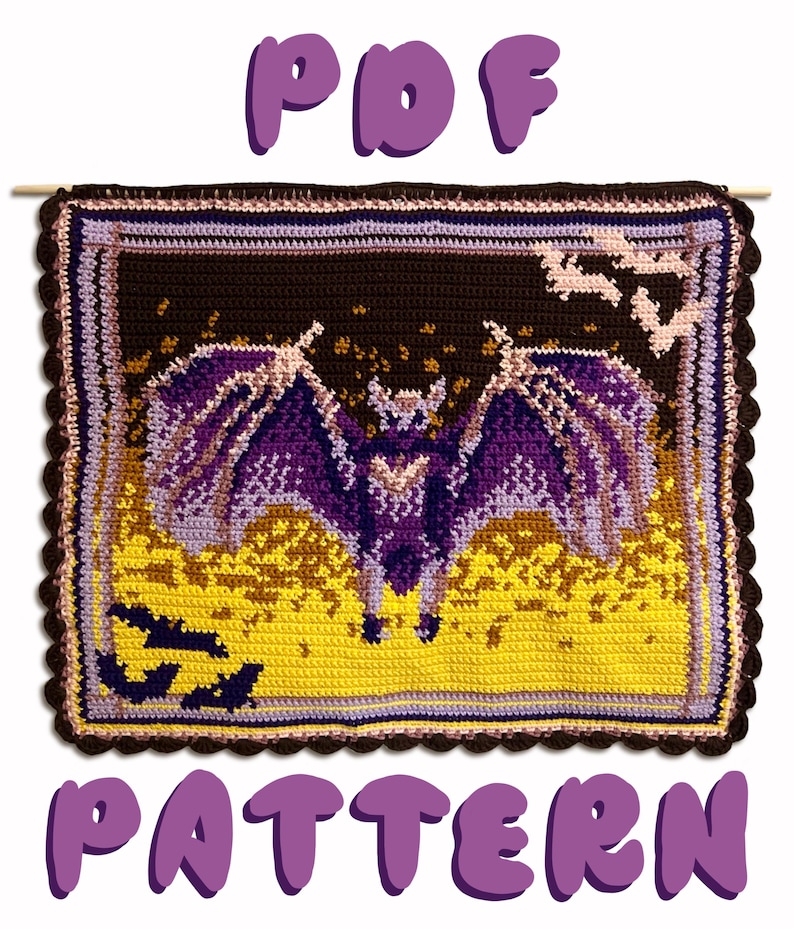 Fruit Bat Crochet Tapestry Pattern - Etsy