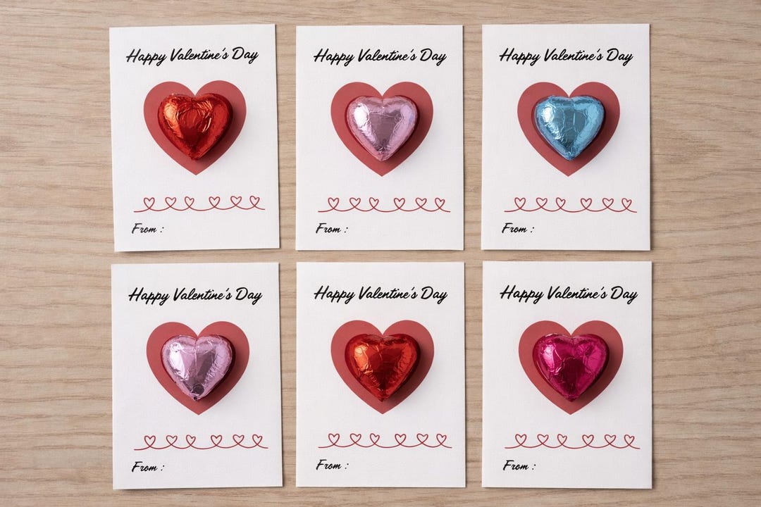Printable Mini Valentine Cards, Classroom Valentines, Gift Tags ...