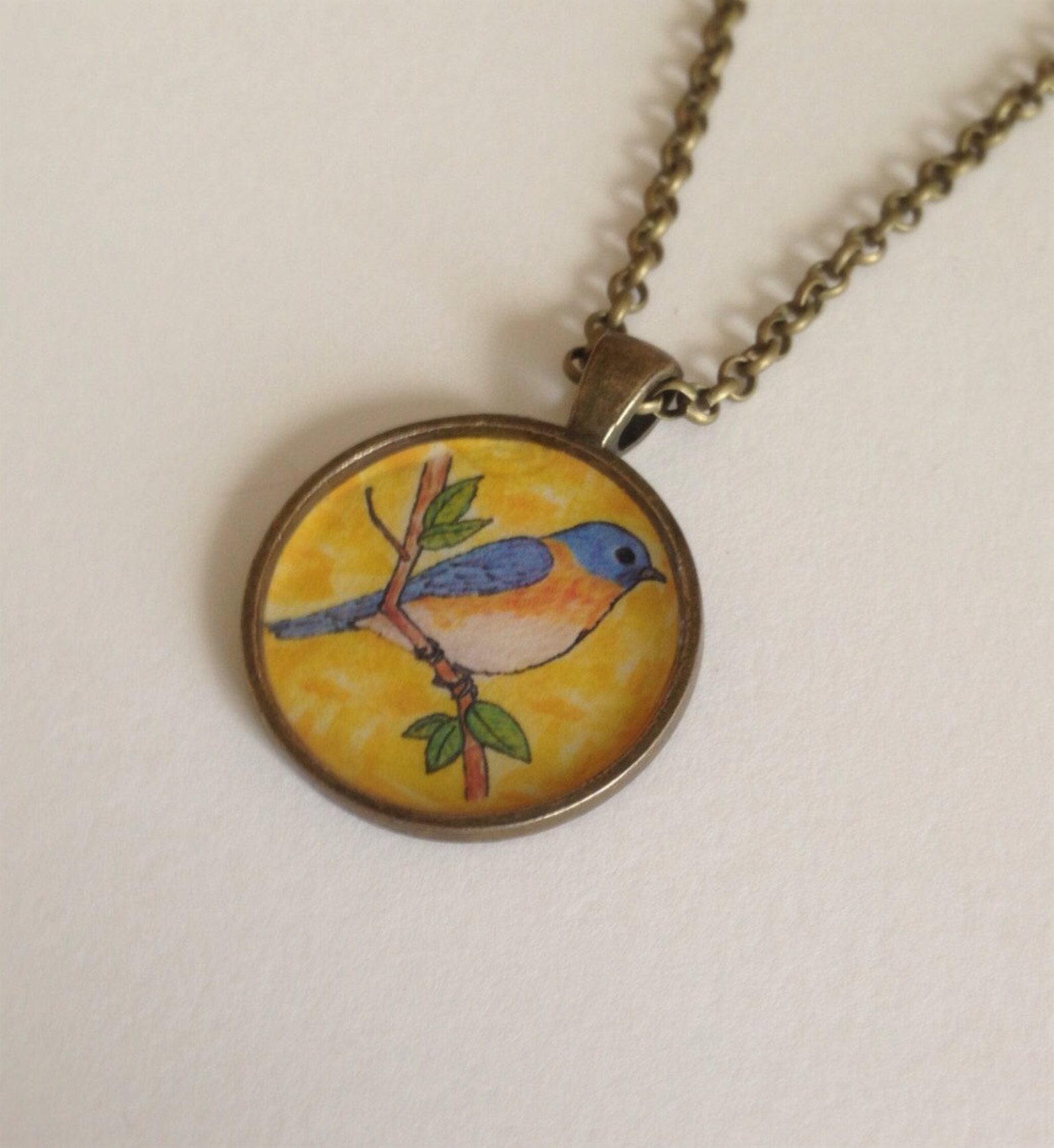 Bluebird Necklace Bluebird of Happiness Pendant Gift - Etsy