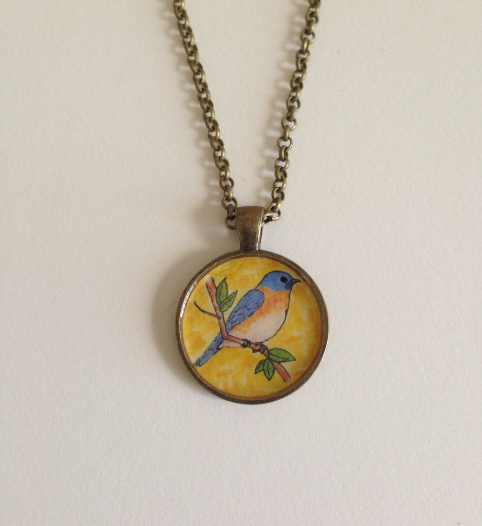 Bluebird Necklace Bluebird of Happiness Pendant Gift - Etsy