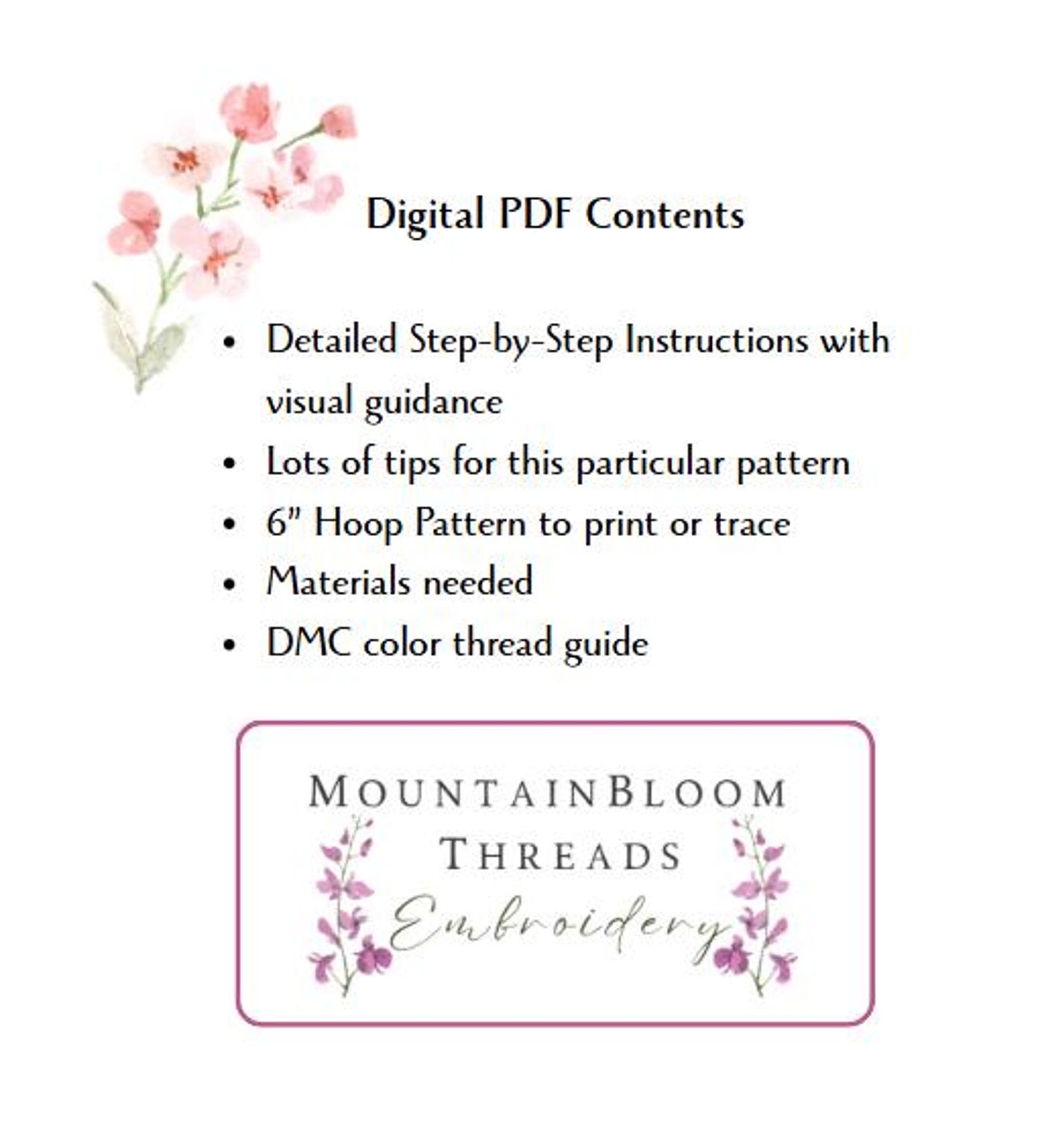 Winding Mountain River - Hand Embroidery PDF Pattern - Etsy