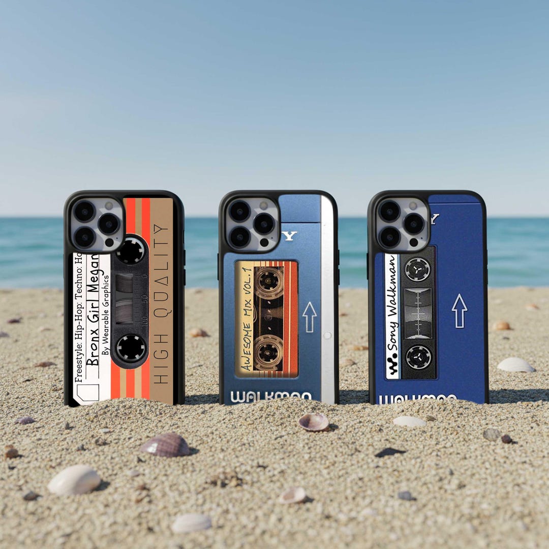 Retro Walkman Art Inspired Custom Phone Case iPhone 17 16 15 14 13 12 ...