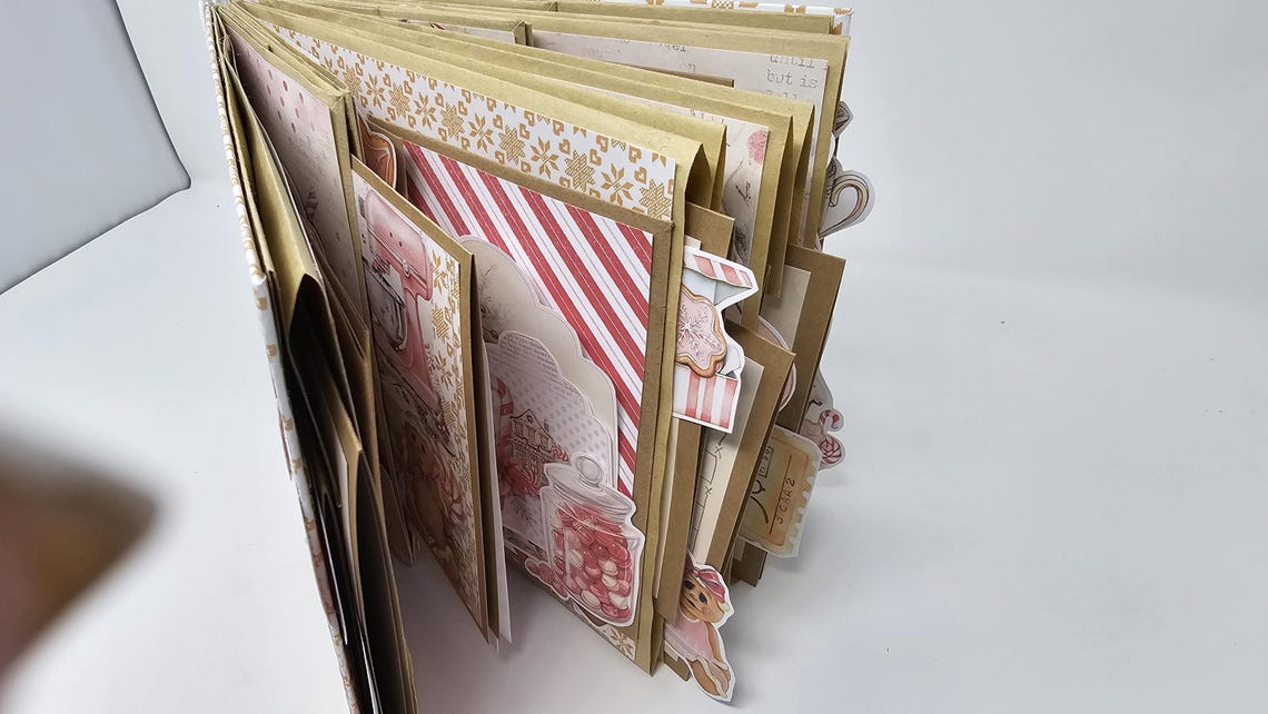 Gingerbread Bakery Mini Album Journal Recipe Paper Bag Book - Etsy