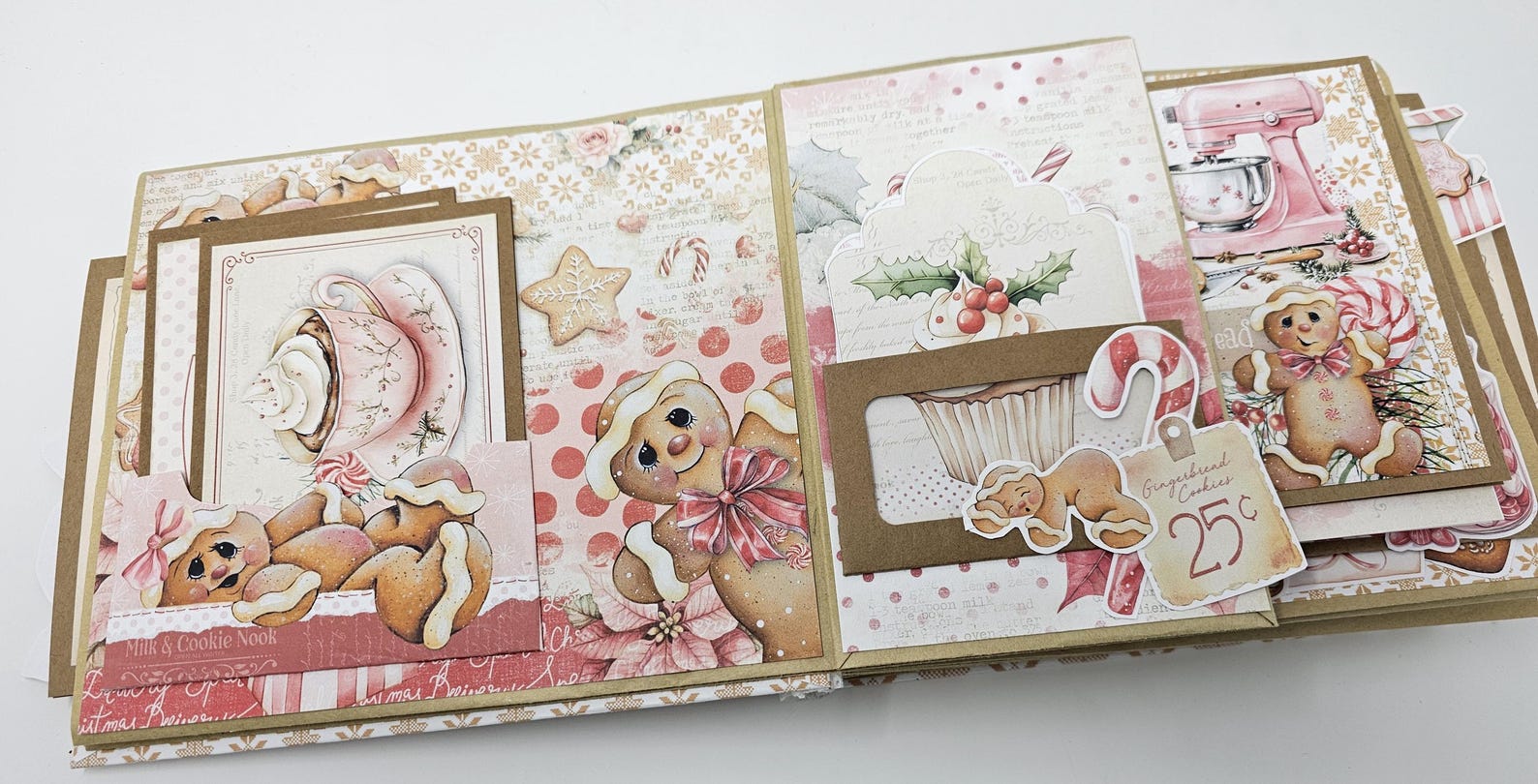 Gingerbread Bakery Mini Album Journal Recipe Paper Bag Book - Etsy