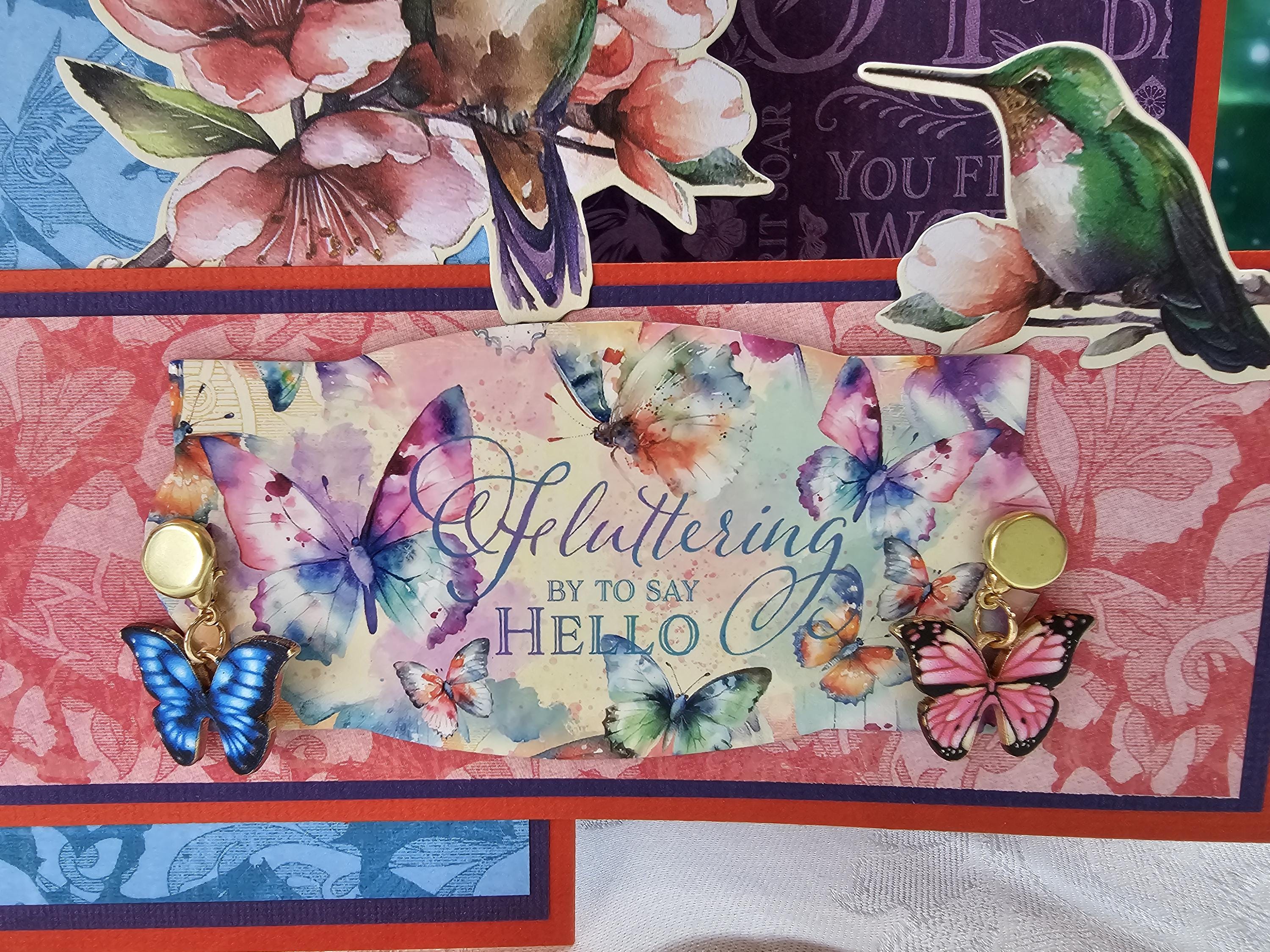 Graphic 45 Hummingbird Summer Z Fold Pop up Handmade Card - Etsy