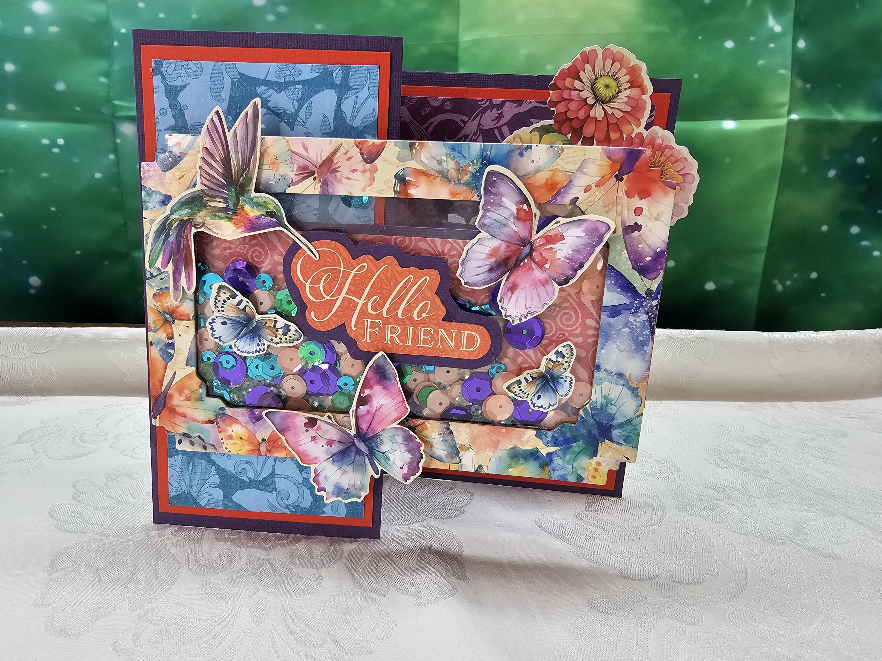 Graphic 45 Flight of Fancy Z Fold Pop up Handmade Card - Etsy