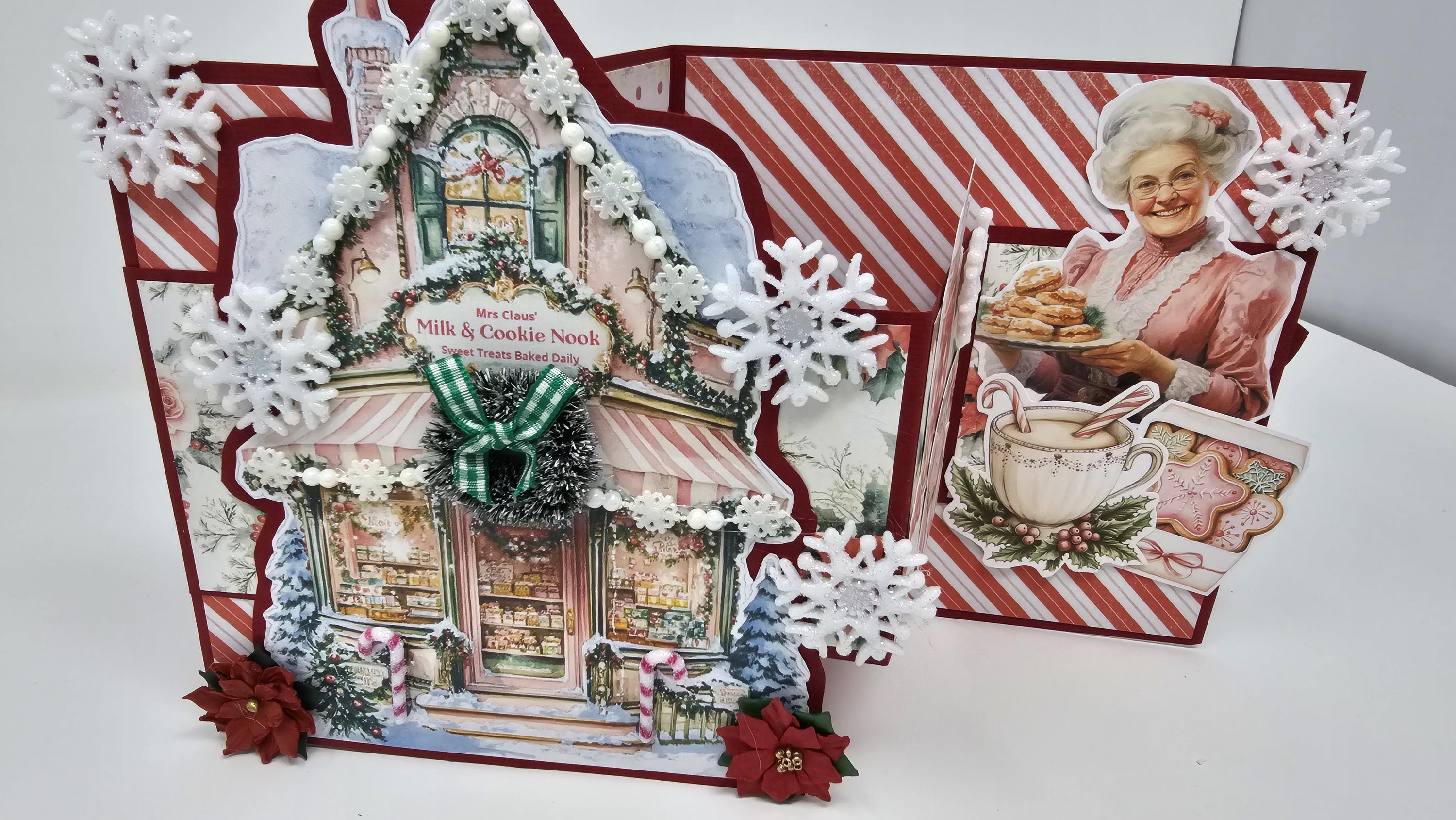 Milk & Cookie Nook Z Fold Pop up Handmade Card shabbyartboutique - Etsy