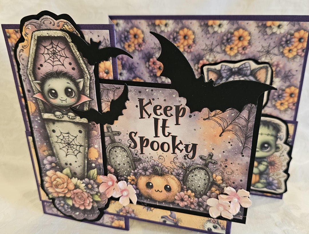 Keep It Spooky Happy Halloween Handmade Card - Etsy