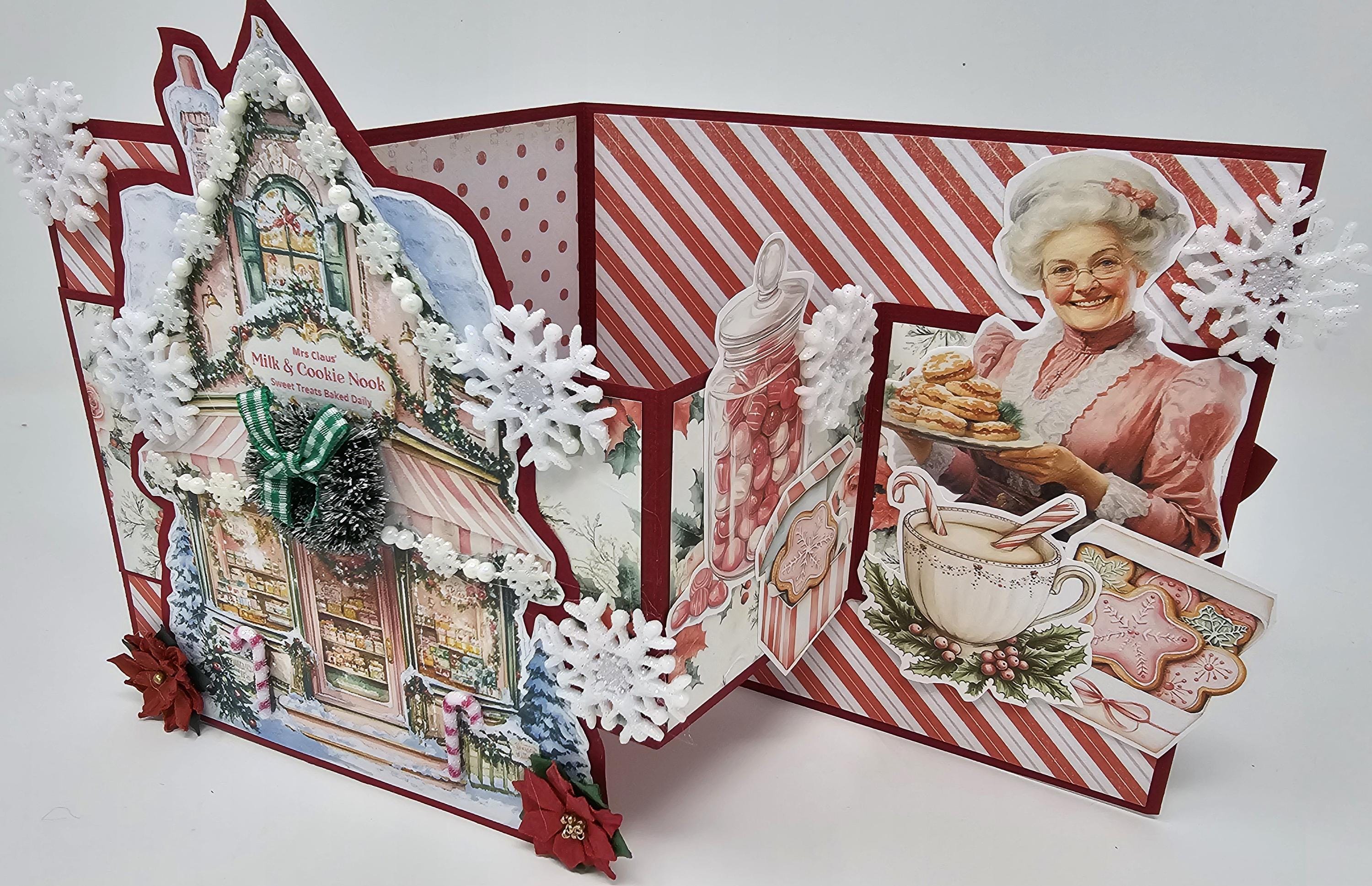 Milk & Cookie Nook Z Fold Pop up Handmade Card shabbyartboutique - Etsy