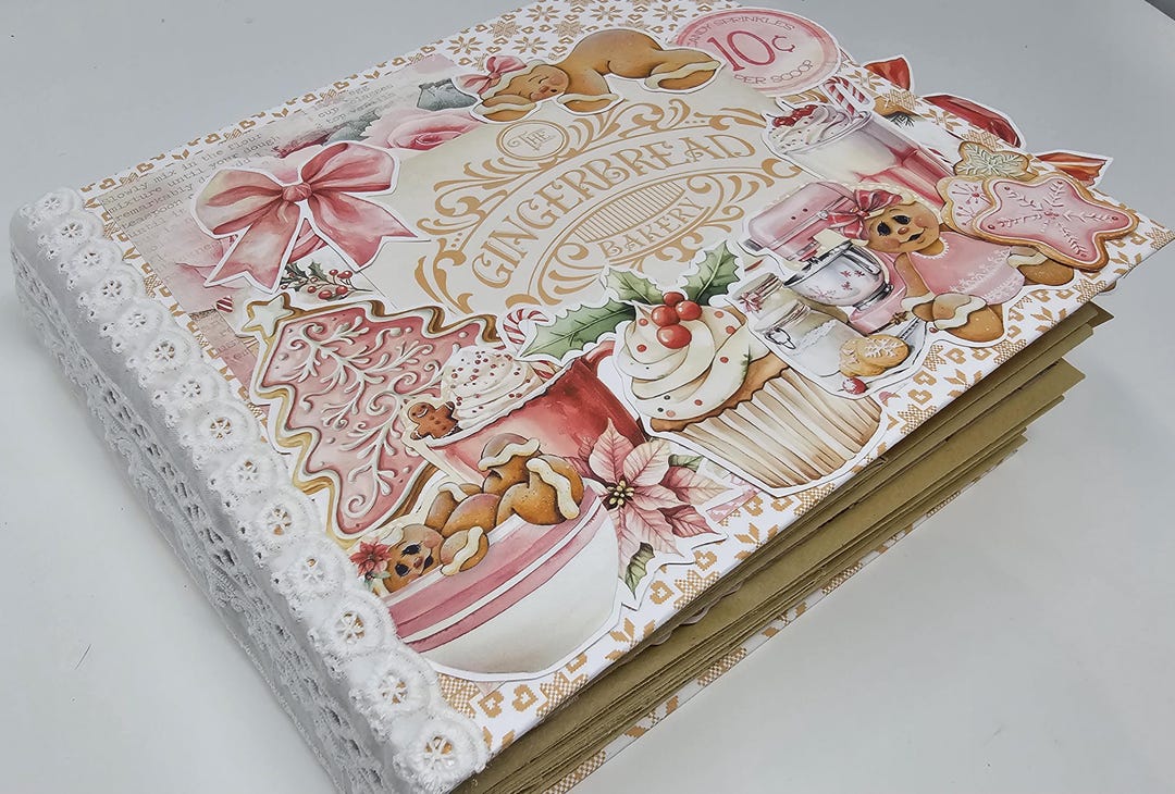 Gingerbread Bakery Mini Album Journal Recipe Paper Bag Book - Etsy