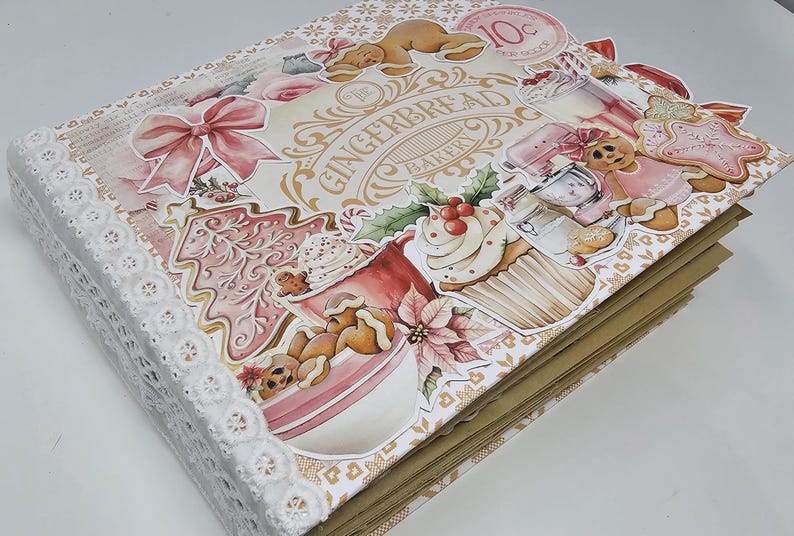 Gingerbread Bakery Mini Album Journal Recipe Paper Bag Book - Etsy