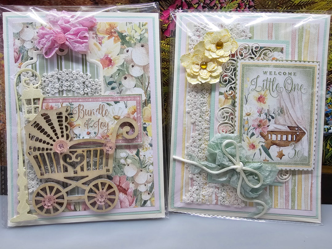 Baby Bundle of Joy Welcome Little One Handmade Card LOT of 2 - Etsy