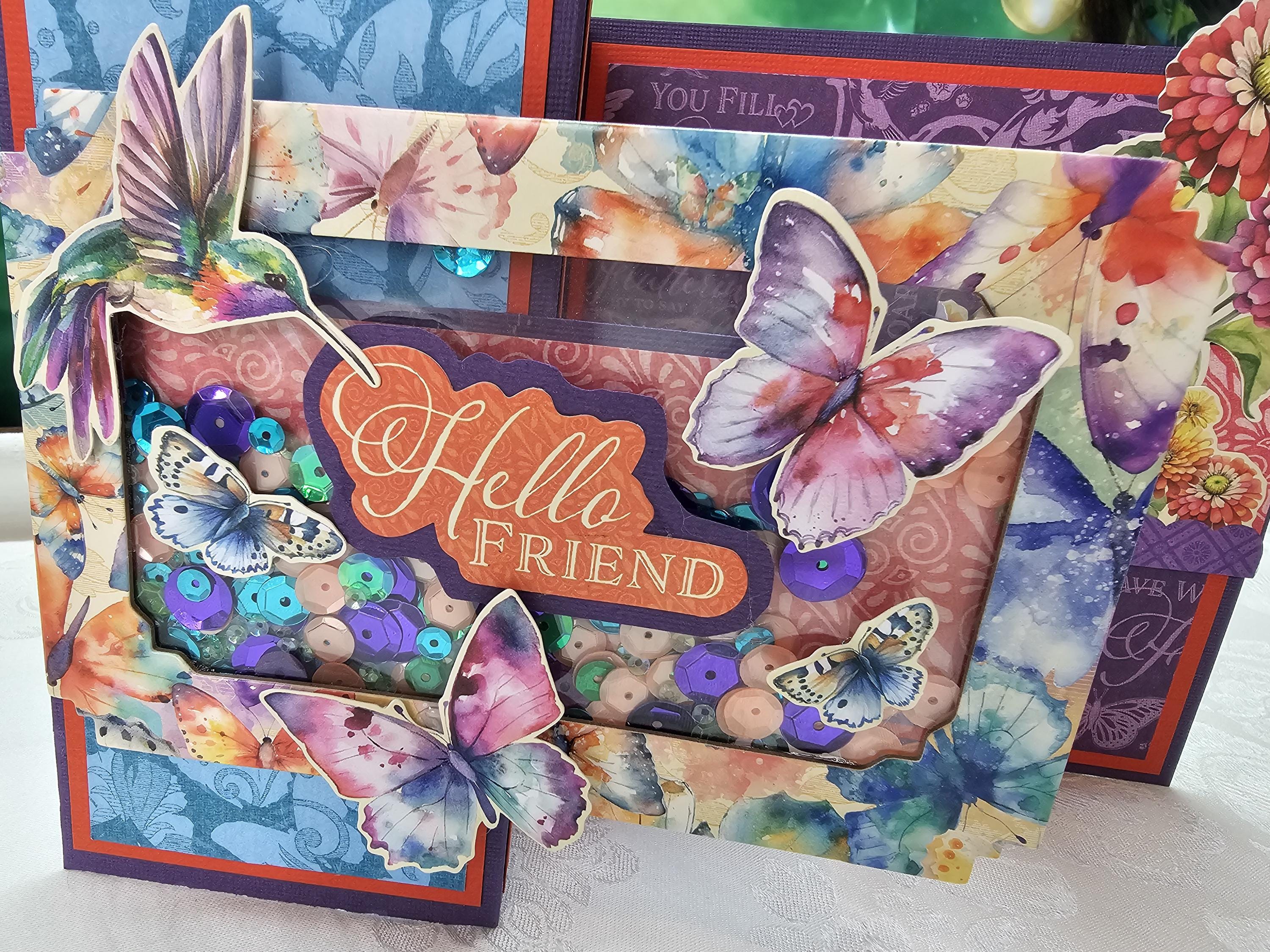 Graphic 45 Flight of Fancy Z Fold Pop up Handmade Card - Etsy
