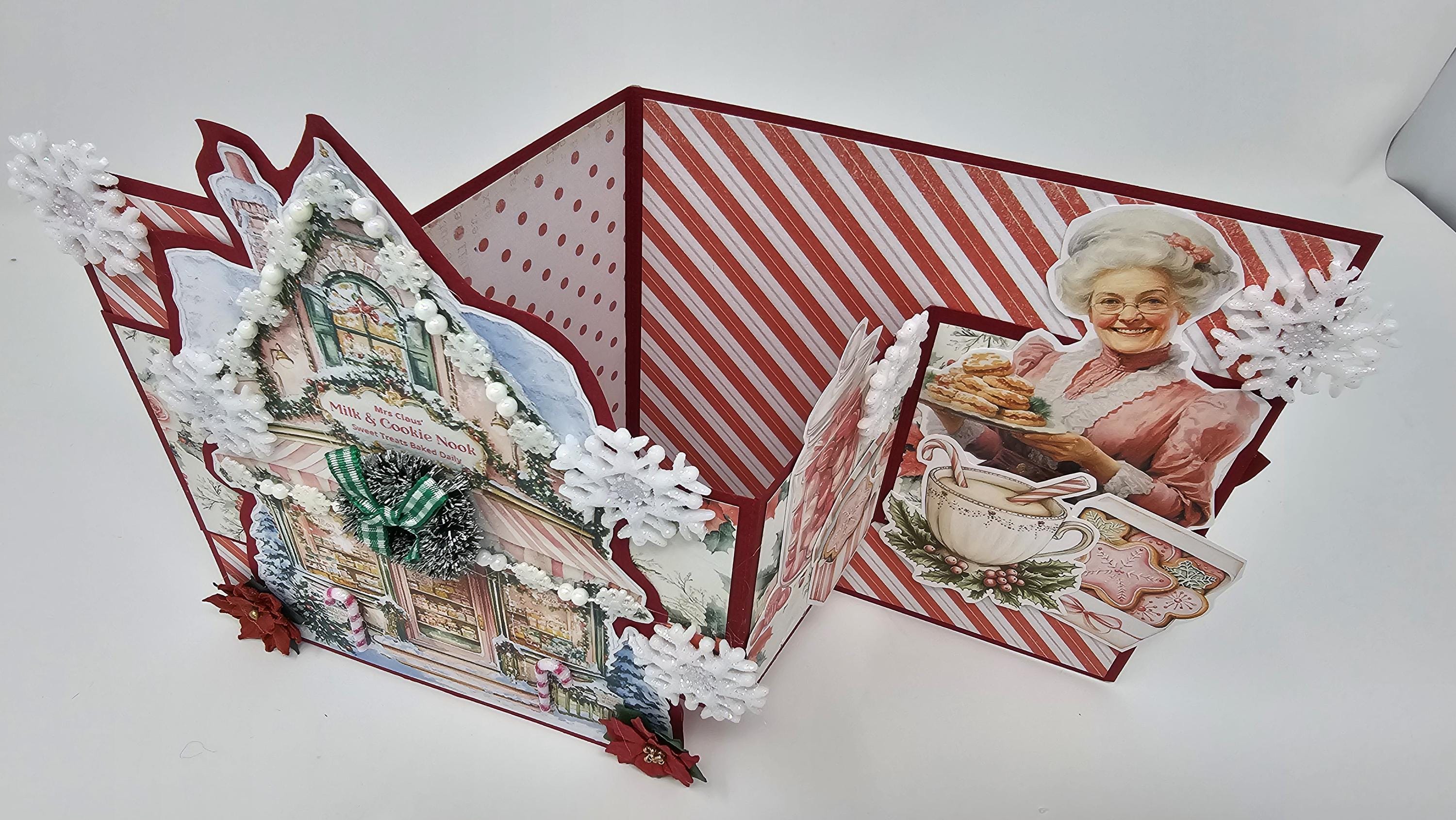 Milk & Cookie Nook Z Fold Pop up Handmade Card shabbyartboutique - Etsy