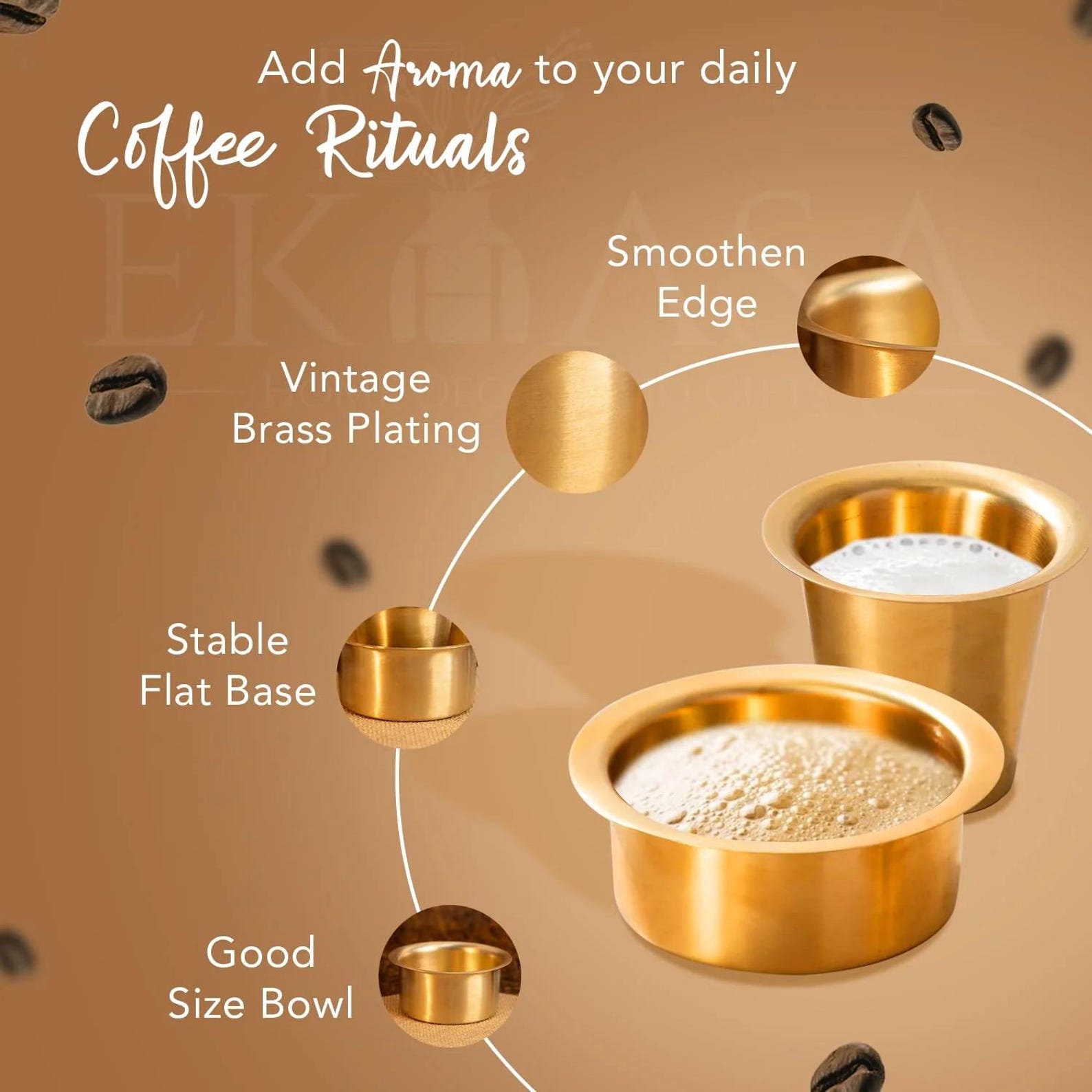 Pure Brass Dabara Set Tea Coffee Kumbakonam Dabara Set South Indian ...