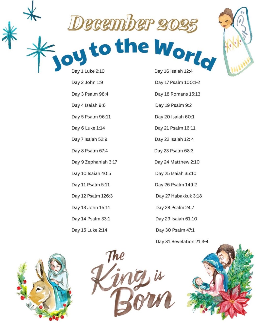 December 2025 Scripture Writing Plan - Etsy
