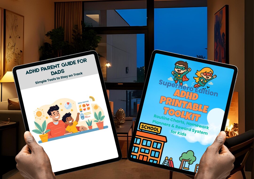 ADHD Parenting Guide for Dads + Superhero Printable Toolkit for Kids ...